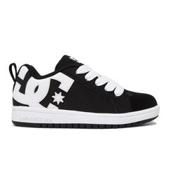 DC Shoes Kinder Sneaker "Court Graffik", Gr. 1,5, schwarz-wei&szlig;, Obermaterial: Leder / Futter: Textil / Au&szlig;ensohle: Gummi., Schuhe