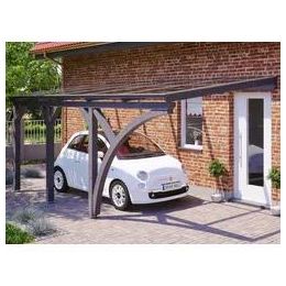 Skan Holz Anlehncarport SKANHOLZ "Eifel", grau (dunkelgrau), B/H/T: 213cm x, Carports