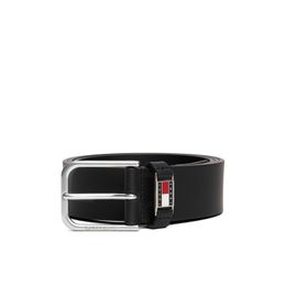 Tommy Jeans Herren Lederg&uuml;rtel "TJM SCANTON", schwarz, Gr. 80, Rindsleder, G&uuml;rtel, quadratische Schnalle, Breite 4cm