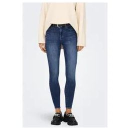 Skinny-fit-Jeans Only "ONLPOWER MID SK PUSHUP DNM TAI012 NOOS", Damen, Gr. M (38), L&auml;nge 32, blau (dunkelblau denim), Denim/Jeans, Obermaterial: 92% Baumwolle, 6% Polyester, 2% Elasthan, unifarben, skinny fit, Jeans