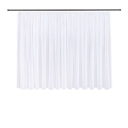 Gardine GERSTER, B:450cm H:180cm, wei&szlig;, Voile, Polyester, B&uuml;ro, Gardinen, "Bianca", Fertigstore Voile recyclet "Bianca"