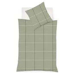 Bettw&auml;sche Fleuresse "Lech 4311", gr&uuml;n, B/L: 155cm x 220cm, 1 Stk., 1 Stk., Flanell, B/L: 80cm x 80cm, 2 Stk., Flanell, Obermaterial: 100% Baumwolle, Bettw&auml;sche, Bettw&auml;sche, Edelflanell, Baumwolle, in Gr. 135x200, 155x220, 200x200cm
