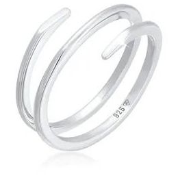 Fingerring Elli "Wickelring Twist Fein 925 Silber" Gr. 52, silber, Fingerringe, Damen, 52mm, ohne Stein, Silber 925 (Sterlingsilber), Fingerring