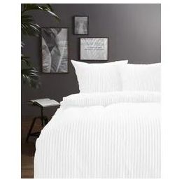 Bettw&auml;sche Fleuresse "Rio", wei&szlig;, B/L: 155cm x 220cm, 1 Stk., 1 Stk., Seersucker, B/L: 80cm x 80cm, 2 Stk., Seersucker, Obermaterial: 100% Baumwolle, Bettw&auml;sche, Bettw&auml;sche, Feine buntgewebte Seersucker-Bettw&auml;sche mit Rei&szlig;verschluss