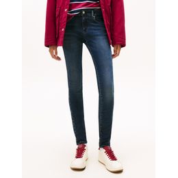 Tommy Jeans Damen Skinny-fit-Jeans "SOPHIE LW SKN"denim blau schwarz1, Gr. 26, unifarben, Denim/Jeans, Obermaterial: 98% Baumwolle, 2% Elasthan,