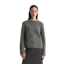 Marc O'Polo MARC O'POLO Damen Strickpullover "aus kuscheligem Alpakawolle-Mix"rocky grau melange, Gr. M, unifarben, Obermaterial: 78% Alpaka, 19% Polyamid, 3%