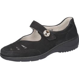 Waldl&auml;ufer WALDL&Auml;UFER Damen Klettschuh "Kya", Gr. 5,5, schwarz, Nubukleder, unifarben, Schuhe, Spangenschuh, Komfortschuh, Sandale in Komfortweite K (= extra