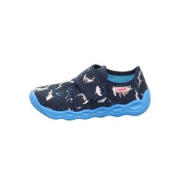 Superfit M&auml;dchen Hausschuh "BUBBLE WMS: mittel", Gr. 29, blau, Baumwolle, bedruckt, Schuhe, Kindergartenschuh mit Motivdruck, Gr&ouml;&szlig;enschablone zum