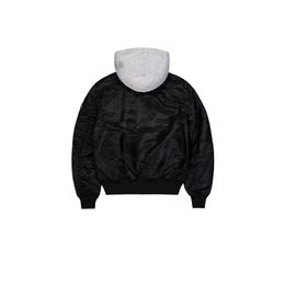 Herren Bomberjacke "MA-1 D-Tec", schwarz, Gr. L, Alpha Industries, Obermaterial: 100% Nylon, Futter: 100% Nylon, Kapuze: 75% Baumwolle, 25%
