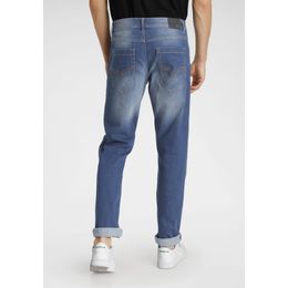 H.I.S. H.I.S Herren Comfort-fit-Jeans "ANTIN", blau, Gr. 33, Denim/Jeans, Obermaterial: 78% Baumwolle, 20% Polyester, 2% Elasthan, Jeans, bequeme Passform,