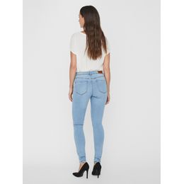 V&eacute;ro Moda VERO MODA Damen Skinny-fit-Jeans "VMTANYA MR S PIPING JEANS VI352 GA NOOS", blau, Gr. XL, Denim/Jeans, Obermaterial: 69% Baumwolle, 25% Polyester, 3%