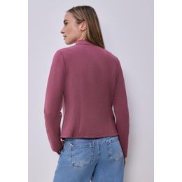 Street One Damen Sweatblazer, rosa, Gr. 44, unifarben, Jersey, 71% Polyester, 26% Viskose, 3% Elasthan, Blazer, Jersey