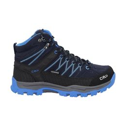 CMP Kinder Wanderschuh "KIDS RIGEL MID WP TREKKING SHOES", Gr. 39b.blau, blaustone, royal blau, Leder, Schuhe, wasserdicht
