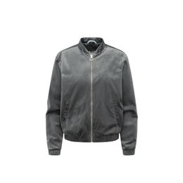 Ragwear Damen Bomberjacke "Velvetie", grau, Gr. XXL, Samt, Obermaterial: 100% Polyester. Innenfutter: 100% Polyester, Jacken, Modische Blousonjacke