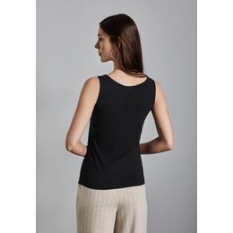 Street One Damen Tanktop "Style Anni", schwarz, Gr. 34, unifarben, Jersey, Obermaterial: 48% Baumwolle, 48% Modal, 4% Elasthan, Tops, Sommer-Top mit