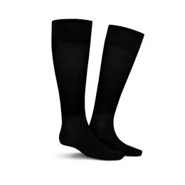 Kunert Herren Kniestr&uuml;mpfe "FLY&CARE", Gr. 39, schwarz, Baumwollmischung, Socken, St&uuml;tzklasse 3, druckfreier Komfortbund