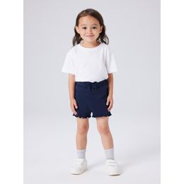name it M&auml;dchen Shorts "NMFVIVIA SHORTS NOOS", Gr. 98schwarz sapphire, Sweatware, Obermaterial: 100% Baumwolle, unifarben, Hosen, aus Baumwolle,