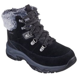 Skechers Damen Winterboots "TREGO-SNOW WORRIES", Gr. 36schwarz, Veloursleder, Schuhe, Schn&uuml;rboots, Schn&uuml;rstiefelette mit TEX
