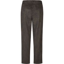 KjBRAND Damen Jerseyhose "Babsie", braun, Gr. 27, bedruckt, Jersey, Obermaterial: 57% Polyester, 38% Viskose, 5% Elasthan, Hosen, mit All-Over Print