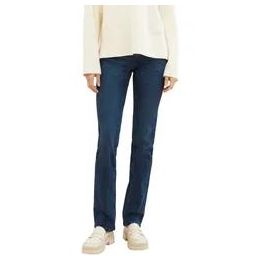 Straight-Jeans Tom Tailor "Alexa - Straight", Damen, Gr. 33, L&auml;nge 32, blau (schwarz stone wash denim), Denim/Jeans, Obermaterial: 98% Baumwolle, 2% Elasthan. Futter: 65% Baumwolle, 35% Polyester, gerade lang, Jeans Straight-Jeans, in 5-Pocket-Form, Topseller