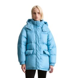 Marc O'Polo Damen Outdoorjacke "aus recyceltem Polyester-Ripstop", blau, Gr. L, MARC O'POLO DENIM, unifarben, Obermaterial: 100% Polyester; F&uuml;llung: 70% Daune,