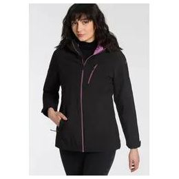 Outdoorjacke Killtec "KOW 195 WMN JCKT", Damen, Gr. 38, schwarz, Obermaterial: 100% Polyester, mit Riegel, Jacken Outdoorjacke, mit Kapuze, mit Rei&szlig;verschlusstaschen, mit Brusttasche