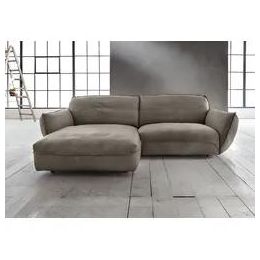 Ecksofa BETYPE "Be Type Be Chilled, Mega Sofa, Bezug: hochwertiges Anilinleder, L-Form", grau (steel), B:280cm H:85cm T:180cm, AnilinLEDER Pallino gewachst (echtes Rindsleder) Das von s&uuml;damerikanischen Rindern stammende Anilinleder wird in F&auml;ssern gef&auml;rbt. Nat&uuml;rliche Merkmale wie Narben, Insektenstiche und Hornst&ouml;&szlig;e bleiben dem 1, 2 - 1, 4 mm starken Leder erhalten und sorgen f&uuml;r ein naturbelassen