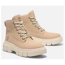 Schn&uuml;rboots Timberland "GREYFIELD MID LACE UP BOOT", Damen, Gr. 37, beige (light beige nubuck), Leder, Schuhe Schn&uuml;rboots, Winterstiefel, Schn&uuml;rstiefel, Winterschuhe
