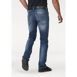 Bruno Banani Herren Straight-Jeans "Dylan", blau, Basic, Gr. 29, Obermaterial: 98% Baumwolle, 2% Elasthan, Jeans, gerade Beinform, Used-Waschung,