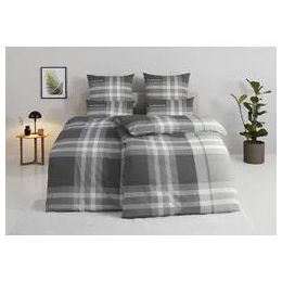 Bettw&auml;sche Tom Tailor HOME "Nick in Gr. 135x200 oder 155x220 cm", grau (anthrazit), B/L: 155cm x 220cm, 1 Stk., 1 Stk., Renforc&eacute;, B/L: 80cm x 80cm, 3, Renforc&eacute;, Obermaterial: 100% Baumwolle, Bettw&auml;sche, Bettw&auml;sche, mit Gratiszugabe G&auml;stehandtuch