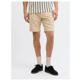 Jack & Jones Chinoshorts JACK & JONES "JPSTFURY JJSHORTS ANA SN", Herren, Gr. XS, N-Gr, beige (dune), Web, Obermaterial: 98% Baumwolle, 2% Elasthan, unifarben, regular fit kniefrei, Hosen Chinoshorts, mit Taschen