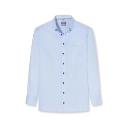 OLYMP Herren Businesshemd "OLYMP Luxor, comfort fit, Button-down"hellblau, Gr. 46, 100% Baumwolle, Hemden