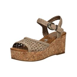 Blowfish Damen Keilsandalette "Blowfish Sandalen Lederimitat", Gr. 38, braun, Lederimitat, Schuhe