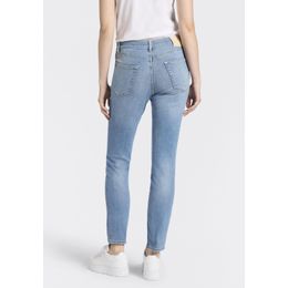 BOSS Orange Damen Slim-fit-Jeans "JACKIE MR 11.0 Premium Damenmode"medium blau 423, Gr. 34, unifarben, Denim/Jeans, Obermaterial: 92% Baumwolle, 6%