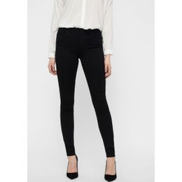 V&eacute;ro Moda VERO MODA Damen Stretch-Jeans "VMSEVEN SHAPE UP", schwarz, Gr. S, unifarben, Denim/Jeans, Obermaterial: 66% Baumwolle, 32% Polyester, 2% Elasthan,