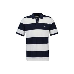 Gant Herren Poloshirt "Poloshirt BLOCK STRIPE POLO", blau, Gr. L, Obermaterial: 100% Baumwolle CO., Shirts