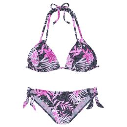 Buffalo Damen Triangel-Bikini, blau, Gr. 40, Recycling-Polyamid, Bikini-Sets, im Mustermix