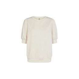 soyaconcept Damen Kurzarmhemd "Soya Concept T-shirt SC-BANU"1620 cream, Gr. XS, Obermaterial: 48% Modal, 48% Polyester, 4% Elasthan, Hemden