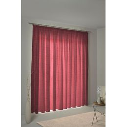 Vorhang WIRTH, B:150cm H:225cm, rosa, Jacquard, Baumwolle, Leinen, Modal, Wohnzimmer, Gardinen, "Wiessee"
