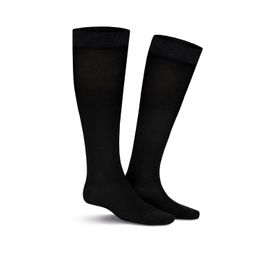 Kunert Herren Kniestr&uuml;mpfe "FLY&CARE", Gr. 45, schwarz, Baumwollmischung, Socken, St&uuml;tzklasse 3, druckfreier Komfortbund