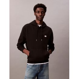 Herren Kapuzensweatshirt "400GSM TERRY BADGE HOODIE", schwarz, Gr. XXL, Calvin Klein Jeans, unifarben, Sweatware, Obermaterial: 90% Baumwolle, 10%
