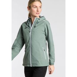 CMP Damen Regenjacke, gr&uuml;n, Gr. 44, Obermaterial: 100% Polyester. Futter: 100% Polyester, Jacken, Atmungsaktiv & Winddicht & Wasserdicht,