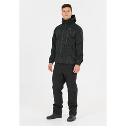 WEATHER REPORT Herren Outdoorjacke "Delton"schwarz, grau, Gr. XL, bedruckt, 90% Polyester, 10% Elasthan, Jacken, mit atmungsaktiver und winddichter