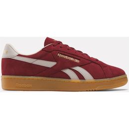 Reebok CLASSIC Damen Sneaker "CLUB C GROUNDS UK", Gr. 44,5, rot, Leder, Synthetik, Schuhe