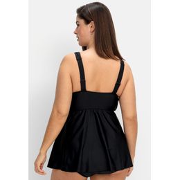 sheego Damen Tankini-Top, schwarz, Gr. 54, Elasthan, Polyamid, Bikini-Oberteile