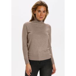 Saint Tropez Damen Rollkragenpullover "J2046, MilaSZ Rollneck", braun, Gr. S, unifarben, Strick, Obermaterial: 80% Viskose, 20% Polyamid, Pullover,