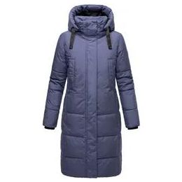 Winterjacke Marikoo "LARYAA XVI", Damen, Gr. L, blau (blau violet), Obermaterial: 100% Polyester; Innenseite: 100% Polyester; Futter: 100% Polyester, Jacken Winterjacke, mit abnehmbarer Kapuze
