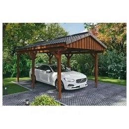 Skan Holz Einzelcarport SKANHOLZ "Fichtelberg", braun, B/H/T: 273cm x, Carports, mit Dachlattung