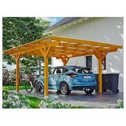 Skan Holz Einzelcarport SKANHOLZ "Odenwald", braun (hellbraun), B/H/T: 220cm x, Carports