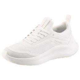 Calvin Klein Damen Slip-On Sneaker "LIGHT RUNNER SOCK MESH LYCRA", Gr. 41, wei&szlig;, Textil, Schuhe, Slipper, Halbschuh, Freizeitsneaker mit Mesh-Einsatz
